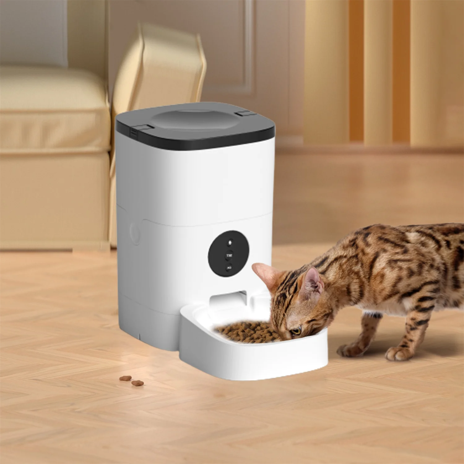 Dual Power Supply Battery Backup 4l Automatic Smart Pet Feeder Cat Dog ...