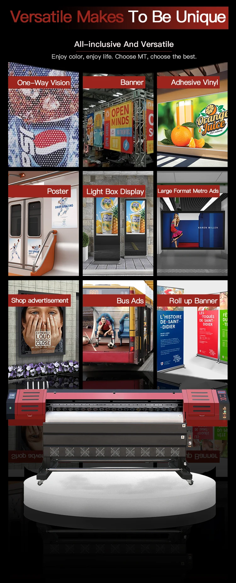 1.8m Large Format Stickers Printing Machine - MT-I3218