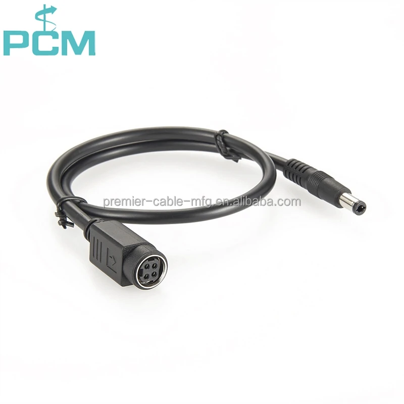 4 Pin Mini Din Female To 5.5x2.1mm Dc Power Cable - Buy 4 Pin Din To 5. ...