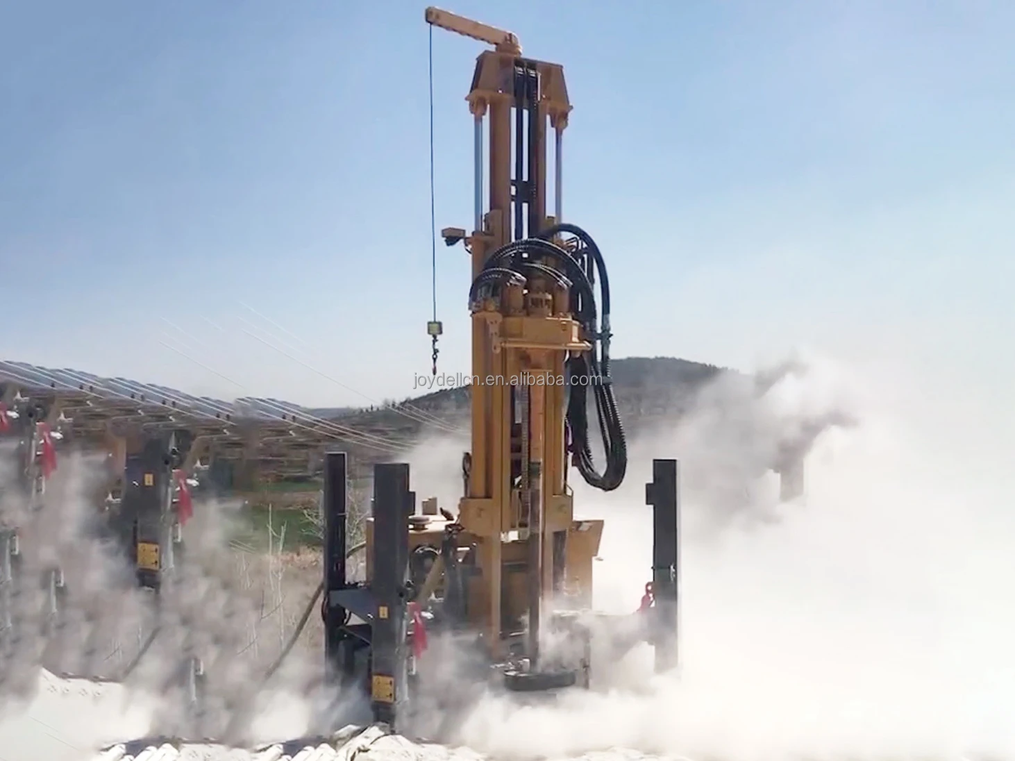 Diesel-Powered Rotary Water Well Drilling Rig Crawler Mobility 300m ...