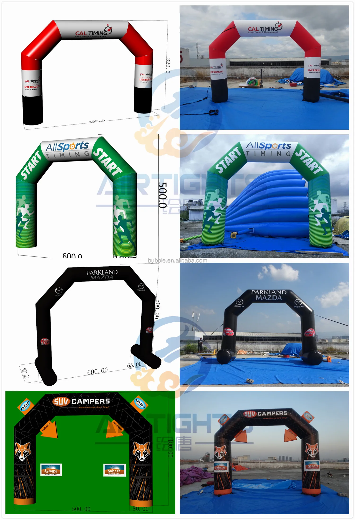 Outdoor Advertising Inflatable Pillar Custom Durable Inflatable Half ...