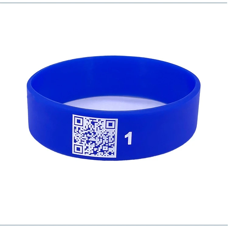 Custom Logo Bracelet Silicone Id Wristband With Unique Qr Code ...