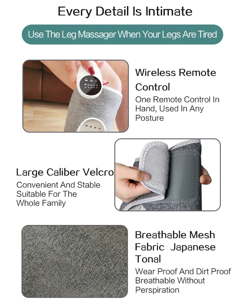 Wireless Air Pressure Compressor Thermal Leg Massager With Heat Air ...