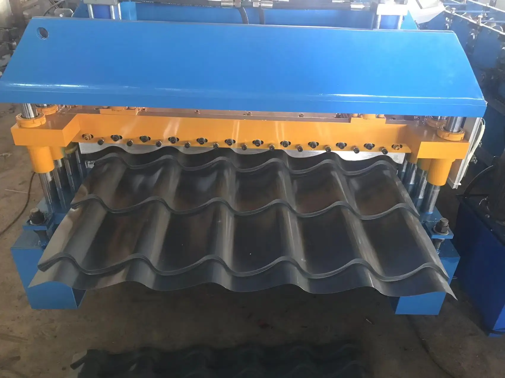 European Style Arc Tile Double Layer Color Steel Roof Roll Forming ...