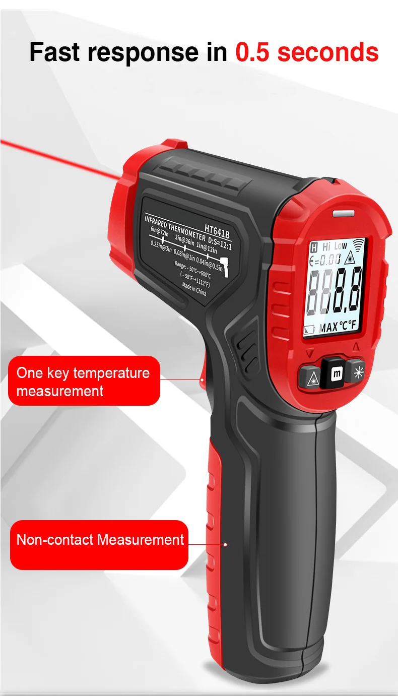 NOYAFA Industrial IR Temperature Measuring Gun High Precision Quick ...