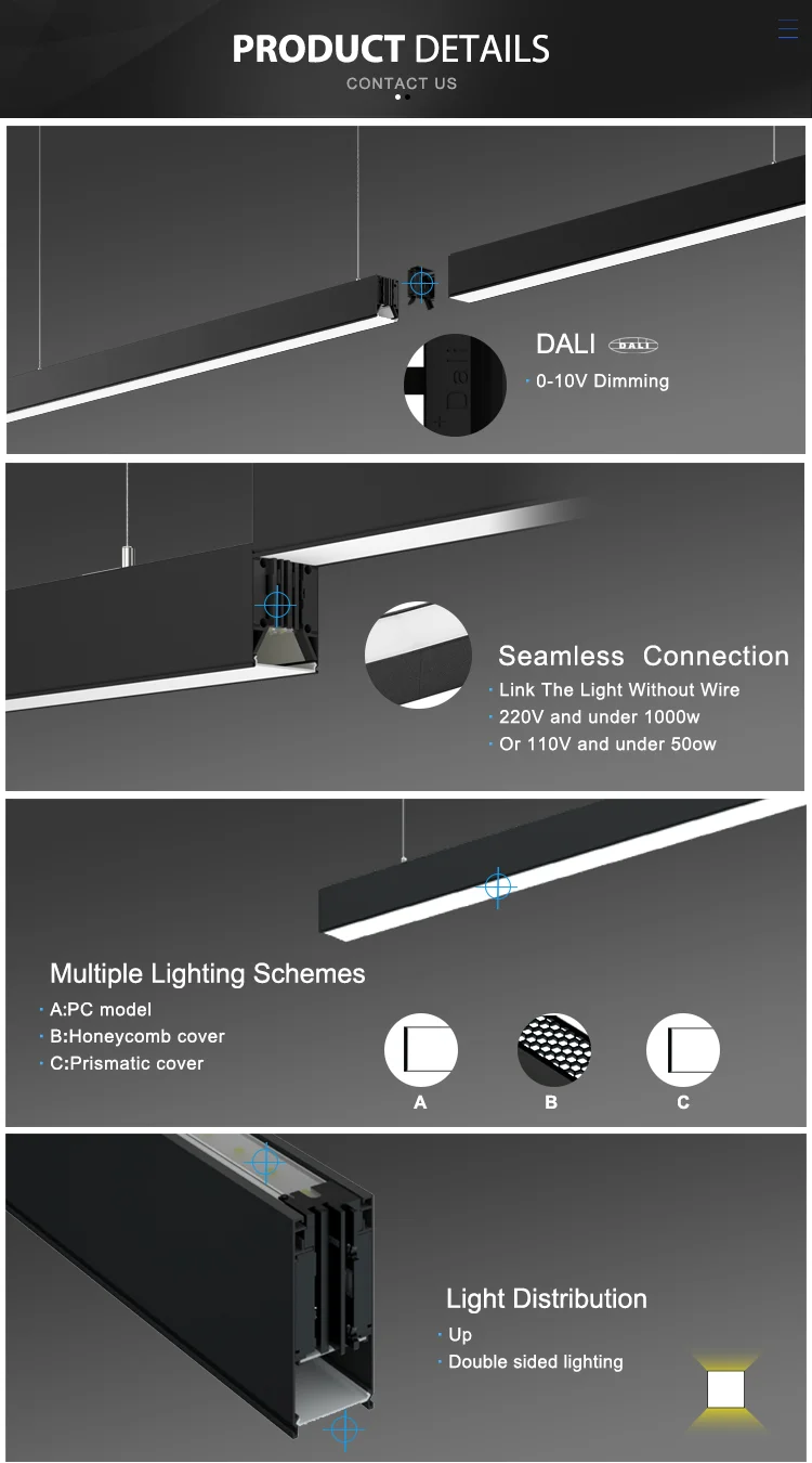 Nordic Design Spot Linear Light with Lens 2700k 3000k 5000k 30w Profile ...