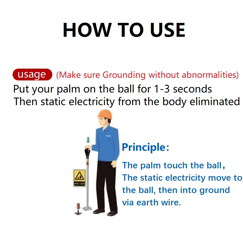 Industrial Human Body Electrostatic Release Discharger