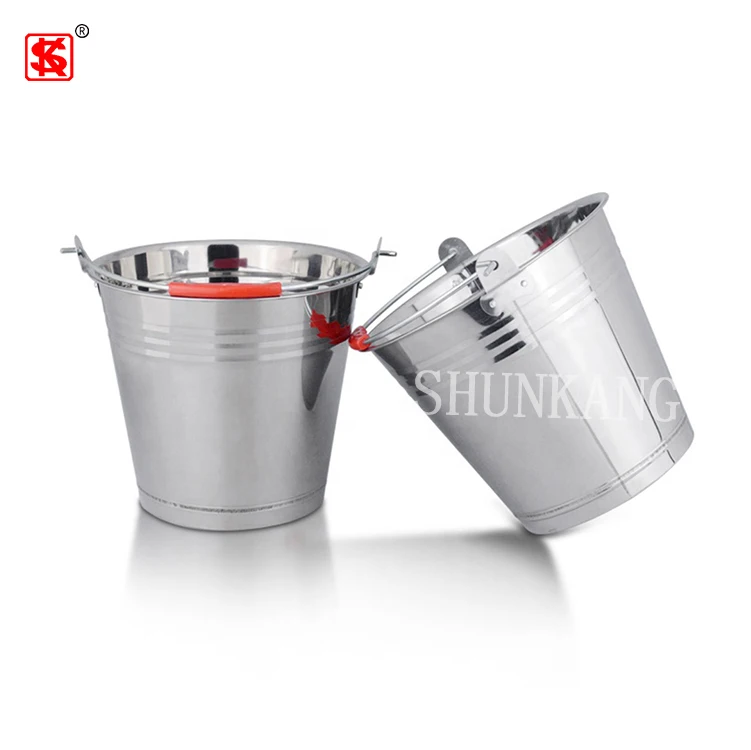 Stainless Steel Buckets with Big Handles - Durable & Eco-friendly