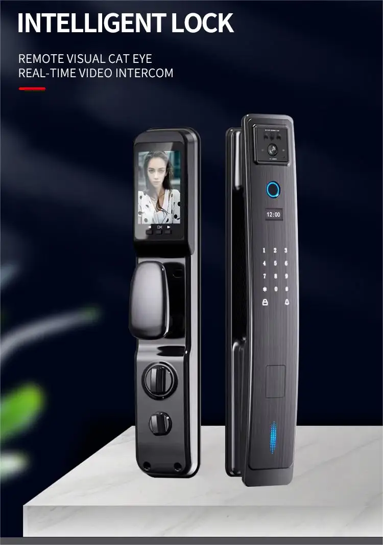Aidmi Automatic 3d Face Recognition Fingerprint Electronic Smart Door Lock Tuya Wifi App Remote ...