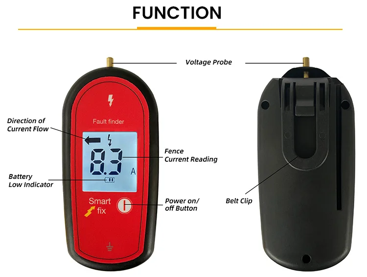 Waterproof 15kv Voltage Electric Fence Fault Finder Electric Digital ...
