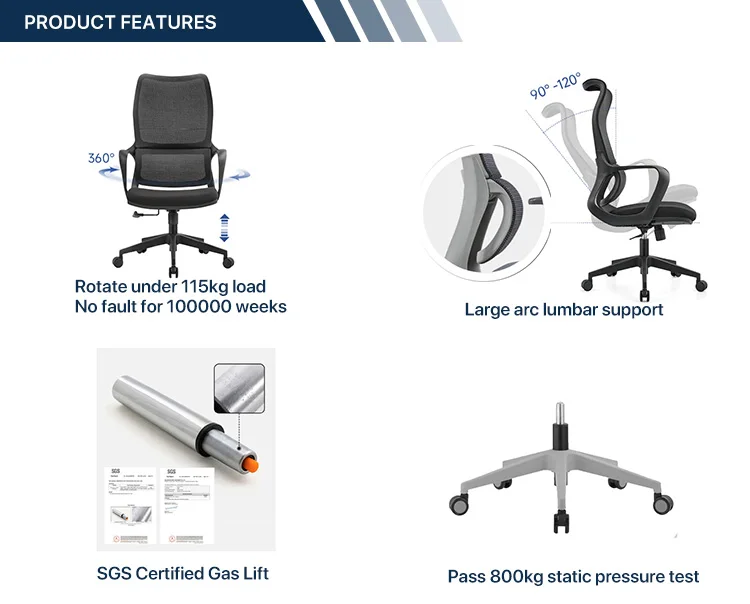 Ergonomic Mesh Offices Chair High Back Support Home Aerodynamic Office ...