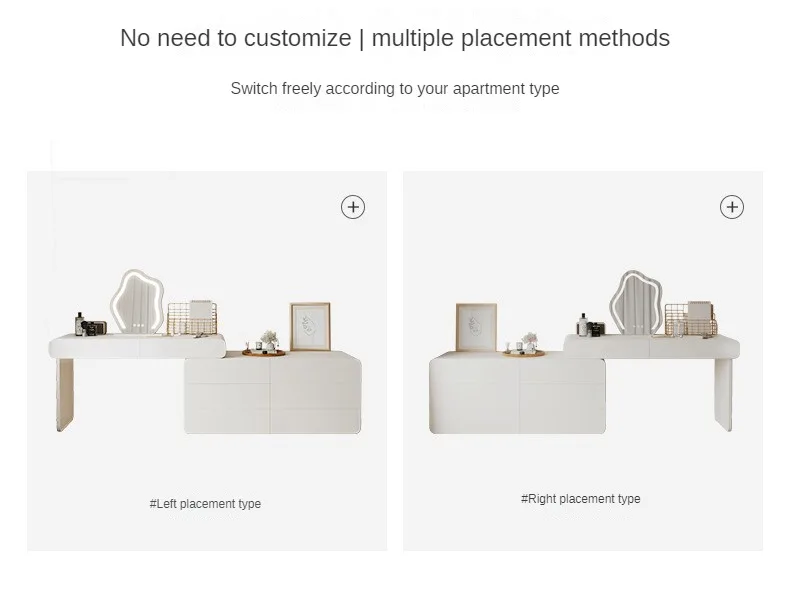Retractable Integrated Dressing Table Modern Foldable Dressing Table ...