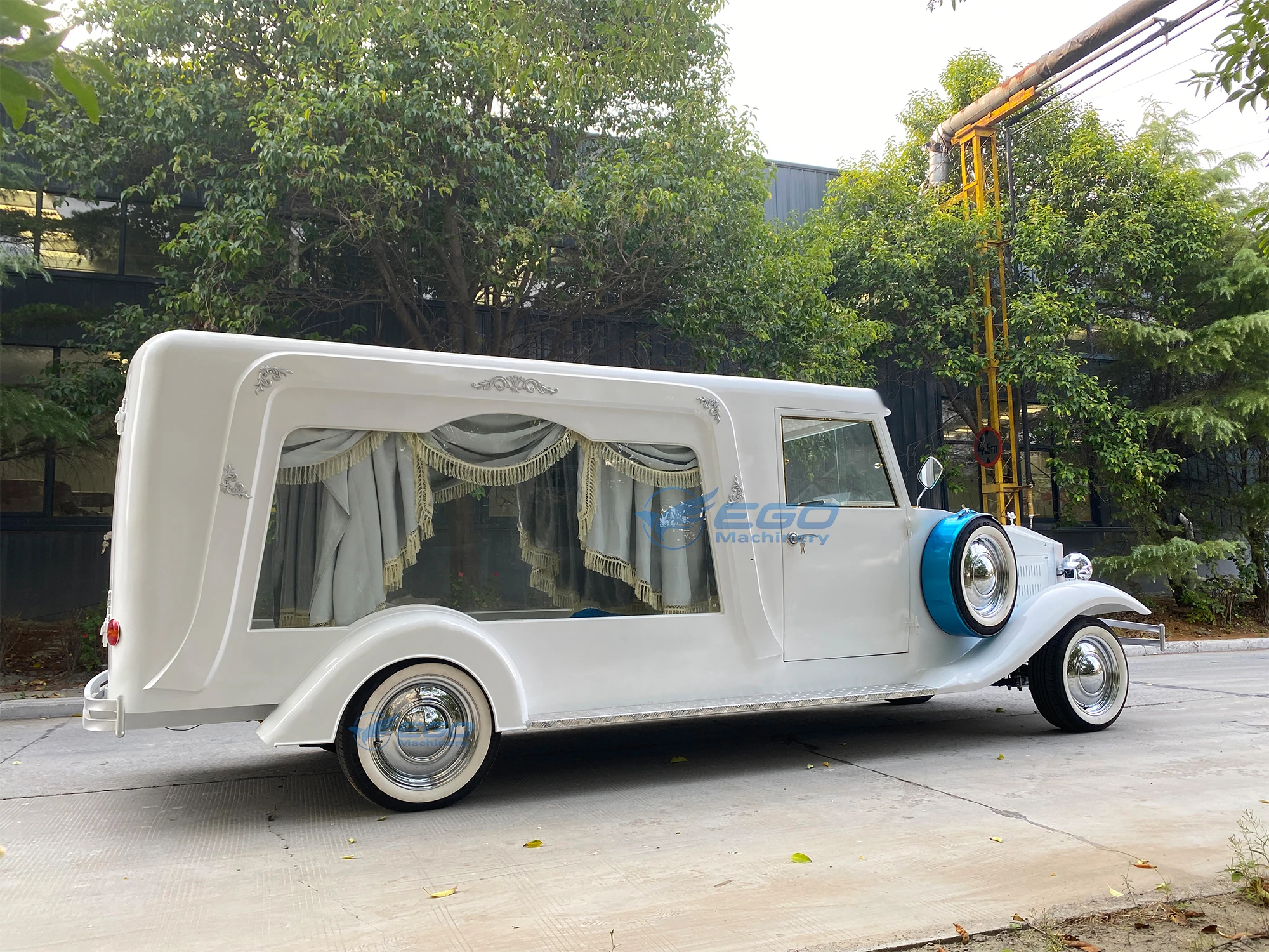 Luxury Coffin Trailer Electric Hearse White Towable Hearse Manufacturer ...