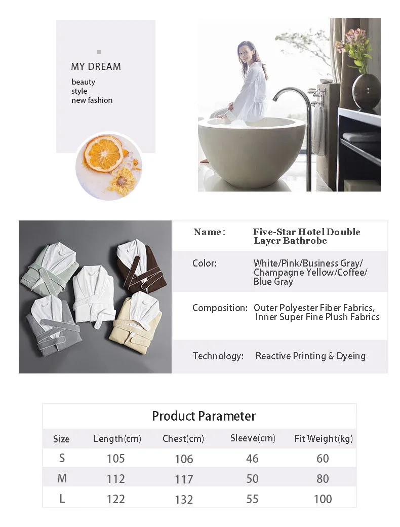 Designed Beautiful Hotel Box Towel Full Bathrobe Pure Cotton Bathrobes ...