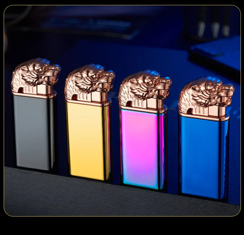 2022 Wholesale Refillable Butane Flame Jet Lighter Custom Logo Dragon ...