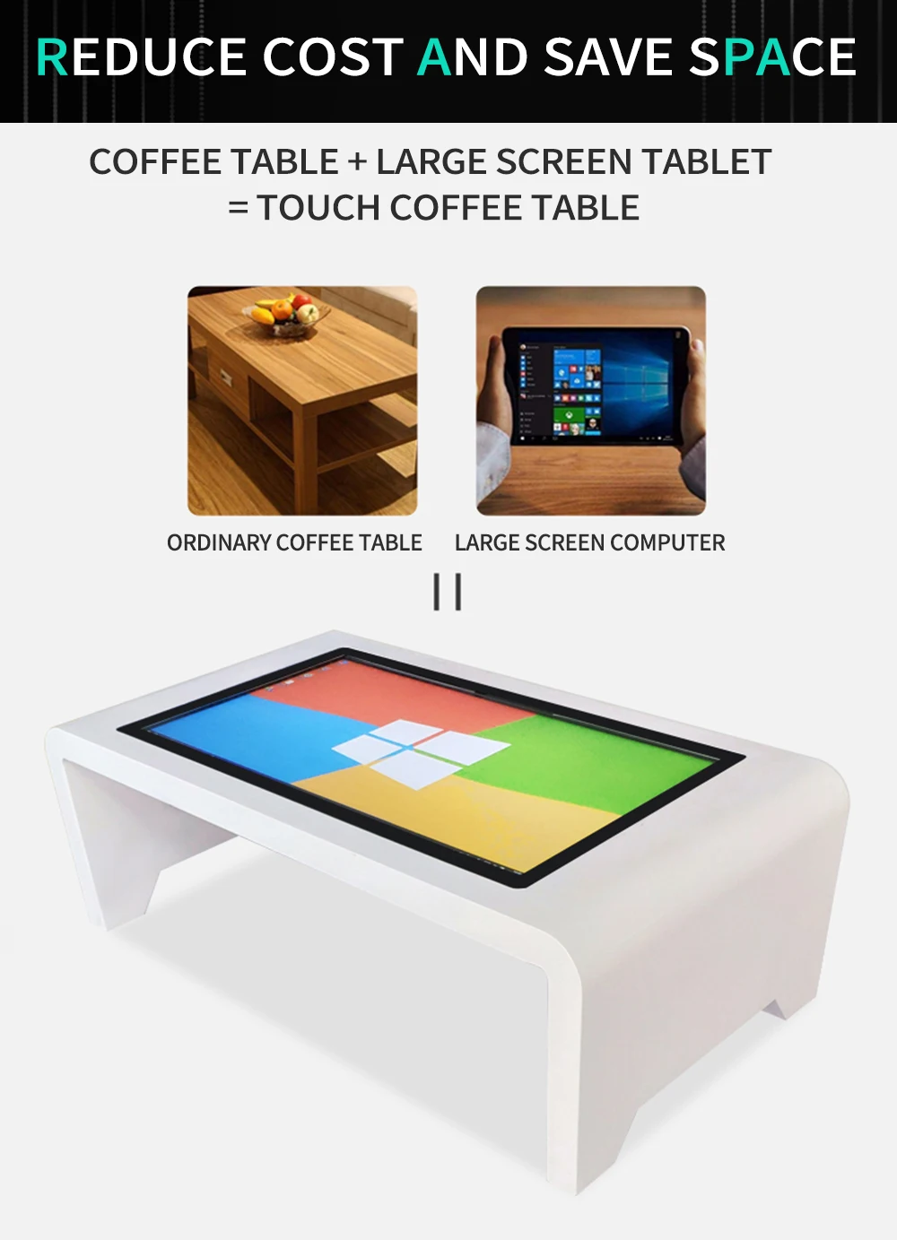 Modern Style Waterproof Interactive Table Touch Screen Multi Smart ...