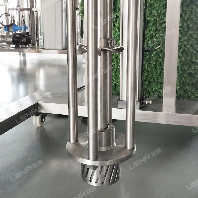 Tank Mixer Cosmetic High Shear Pneumatic Lifting Homogenizer Mixer ...