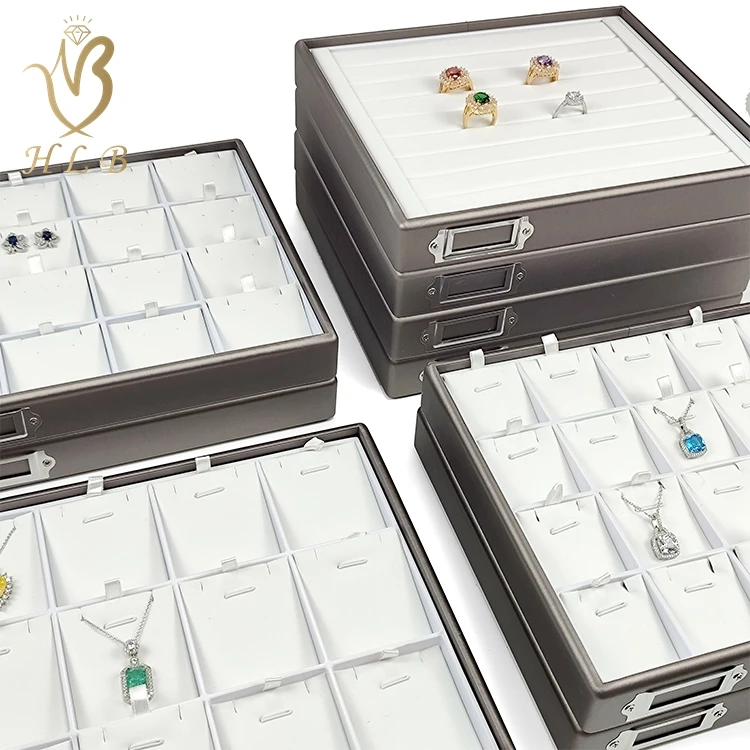 Factory Stackable Velvet Jewelry Display Tray Ring Necklace Suede ...