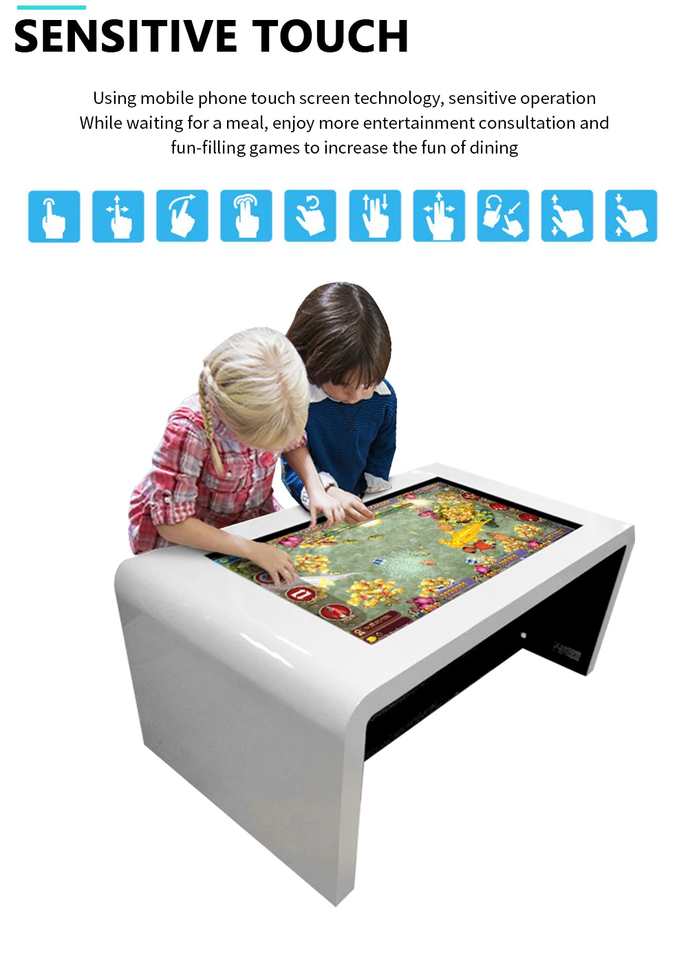 HD Smart Waterproof Coffee Game Interactive Table LCD