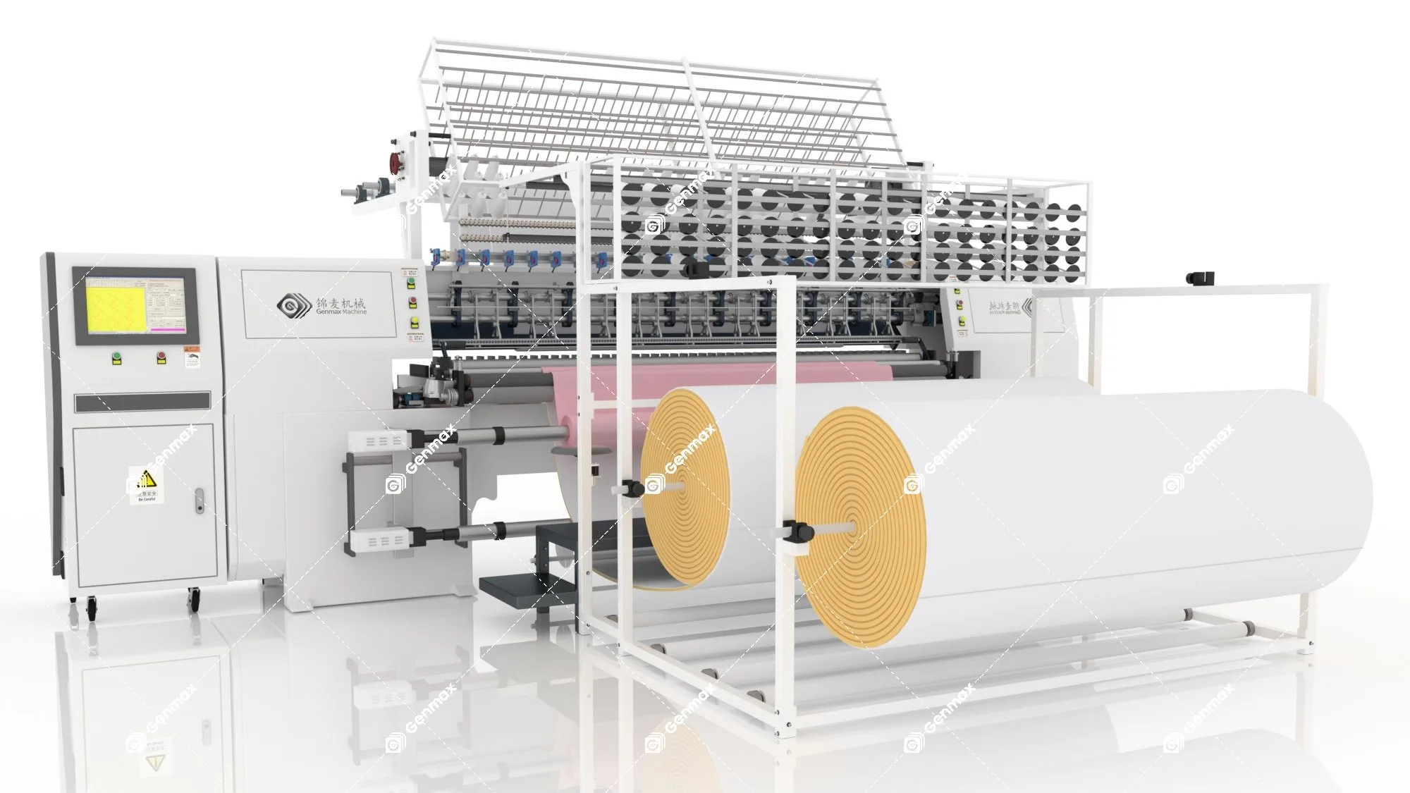 Textiles Computerized Lock Stitch Multi Needle Shuttle Quilting Machine ...