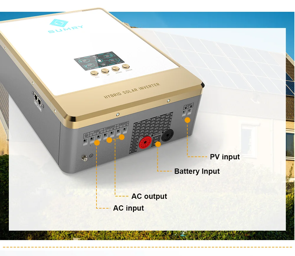 Off Grid Solar Inverter 6200w 48v Pv 55-450v Rgb Lights Wifi Monitoring ...