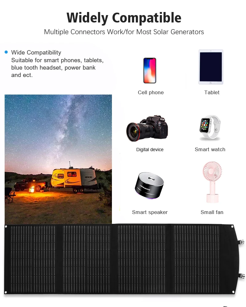 High Efficiency Portable 400w 120w Portable Solar Panel Foldable ...