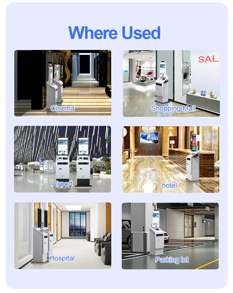 Automatic Payment Kiosk Cheque Scanner Customer Self Service Cash Card ...