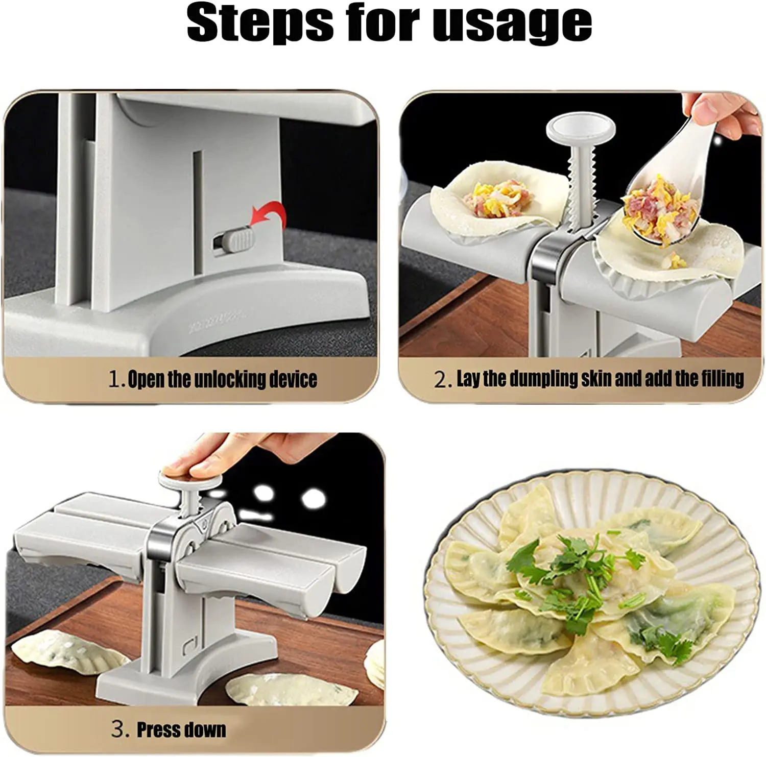 Manual Dumpling Maker - Efficient and Durable Artifact