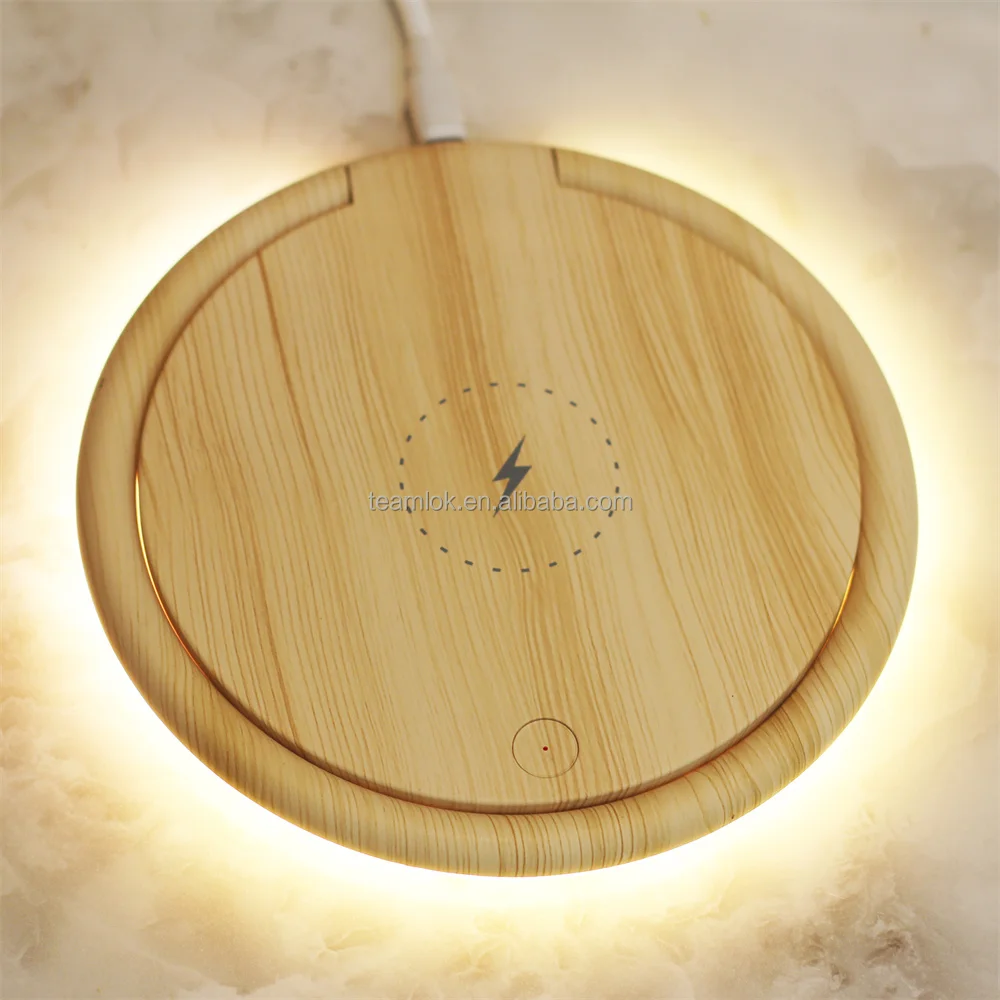 Slim Fast Charge 15w Bamboo Wooden Walnut Color Wireless Charger For ...