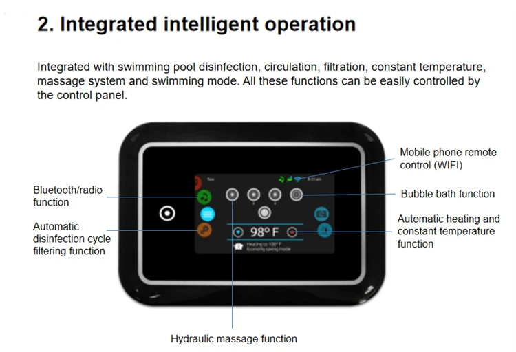 Hot Sale 6m Above Ground Spa Pool with Whirlpool Massage & Hot Tub ...