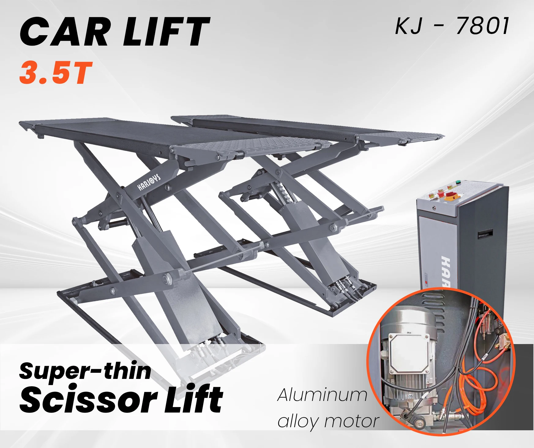 3.5T Auto Scissors Lift 2.2kw 50s Hydraulic Scissor Lift in Ground ...