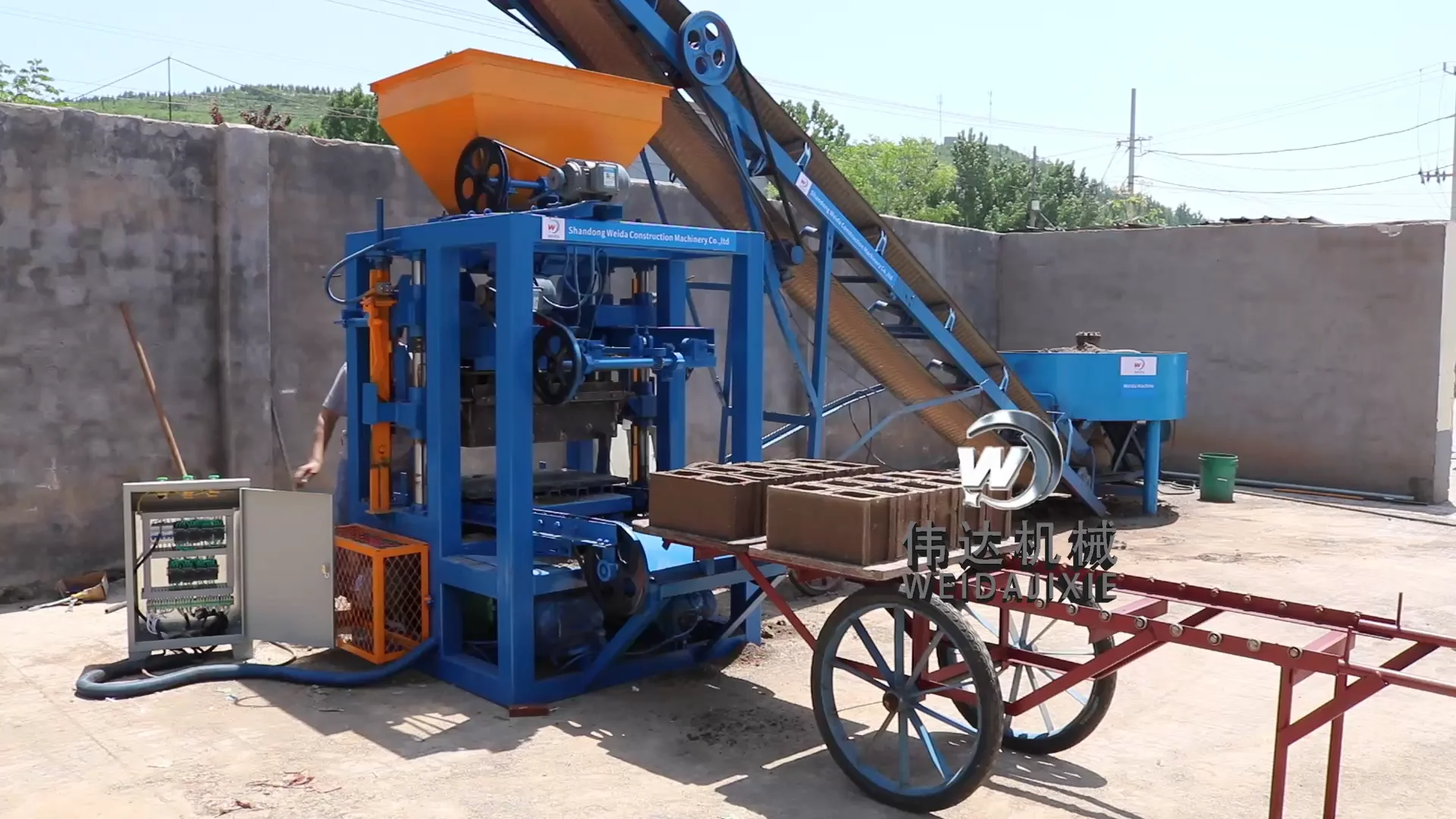 Qtj4-40 Aac Hydraulic Auto Cement Concrete Hollow Color Paven Paver ...