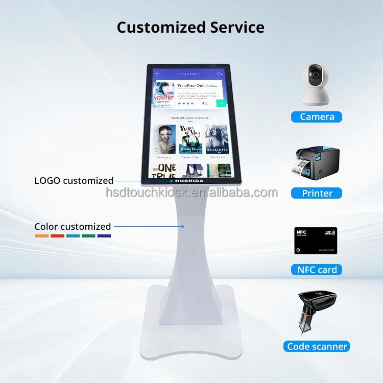 HUSHIDA Digital Kiosk All in One Pc Advertising Information Kiosk Touch ...