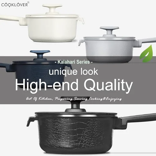 Cooklover Classic Design Die-cast Aluminum Sauce Pan Ceramic Non-stick ...