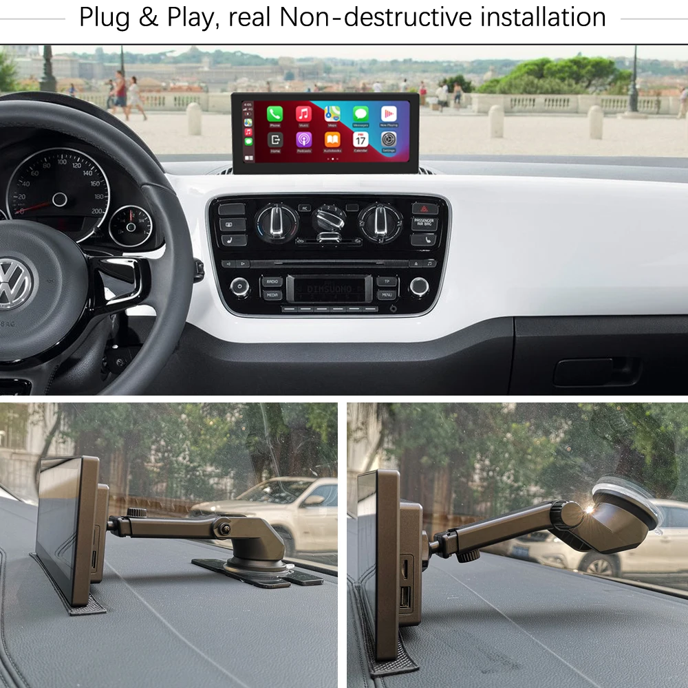 Road Top Wireless Carplay Android Auto Air Play Navigation Touch Screen ...