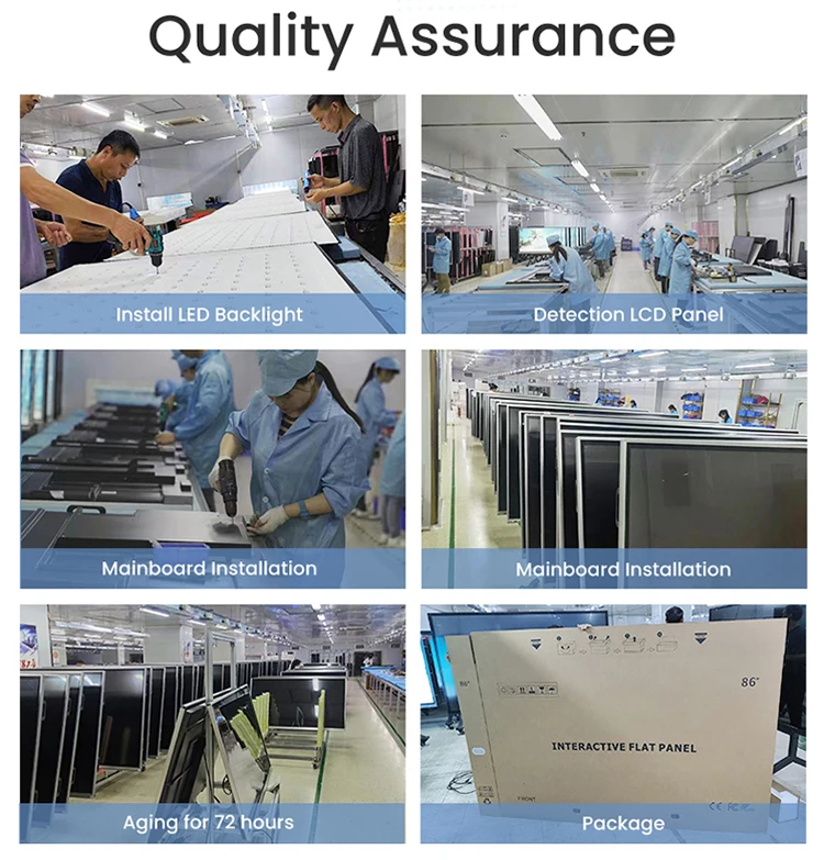 Factory Price 4k 65 75 85 96 110 Inch Touch Screen Multi-language ...