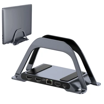 Usb C Docking Station With Vertical Stand Extend 2 Monitor 100w Pd Usb ...