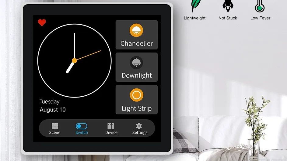 2023 Factory 4inch Lcd Display Zigbee Touch Switch& Smart Home Control ...