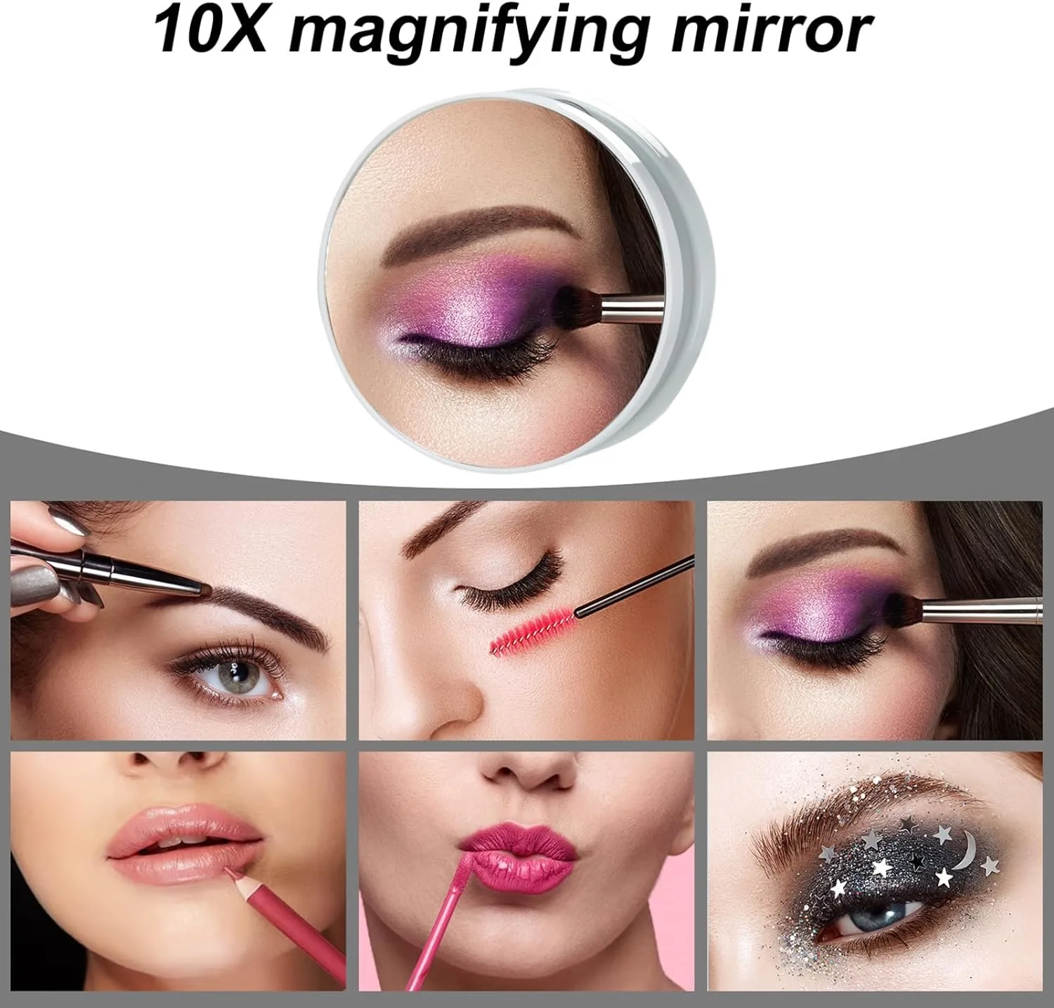 Tabletop Vanity Mirror Makeup Mirror 10x Magnifying Large Hollywood ...
