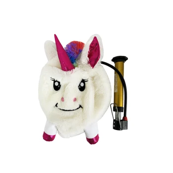 Custom Inflatable Plush Balls Skin Fuzzy Unicorn Plush Toy Ball ...