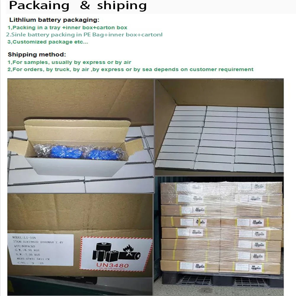 Customized Li-ion Battery Pack 2p2s 5200mah 3.7v 7.4v 11.1v 14.8v 18650 ...