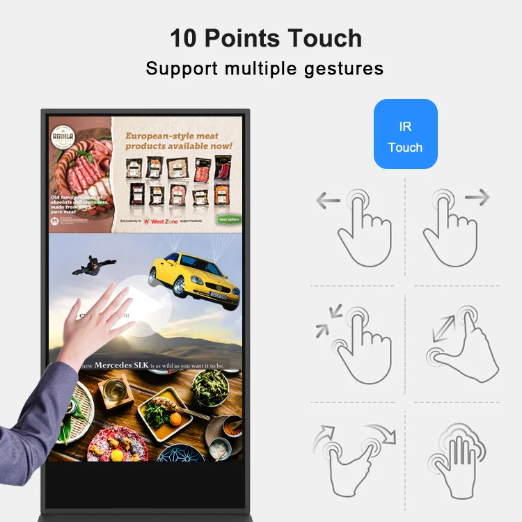 Digital Signages Digital Marketing Windows OS Advertising Display 75 ...