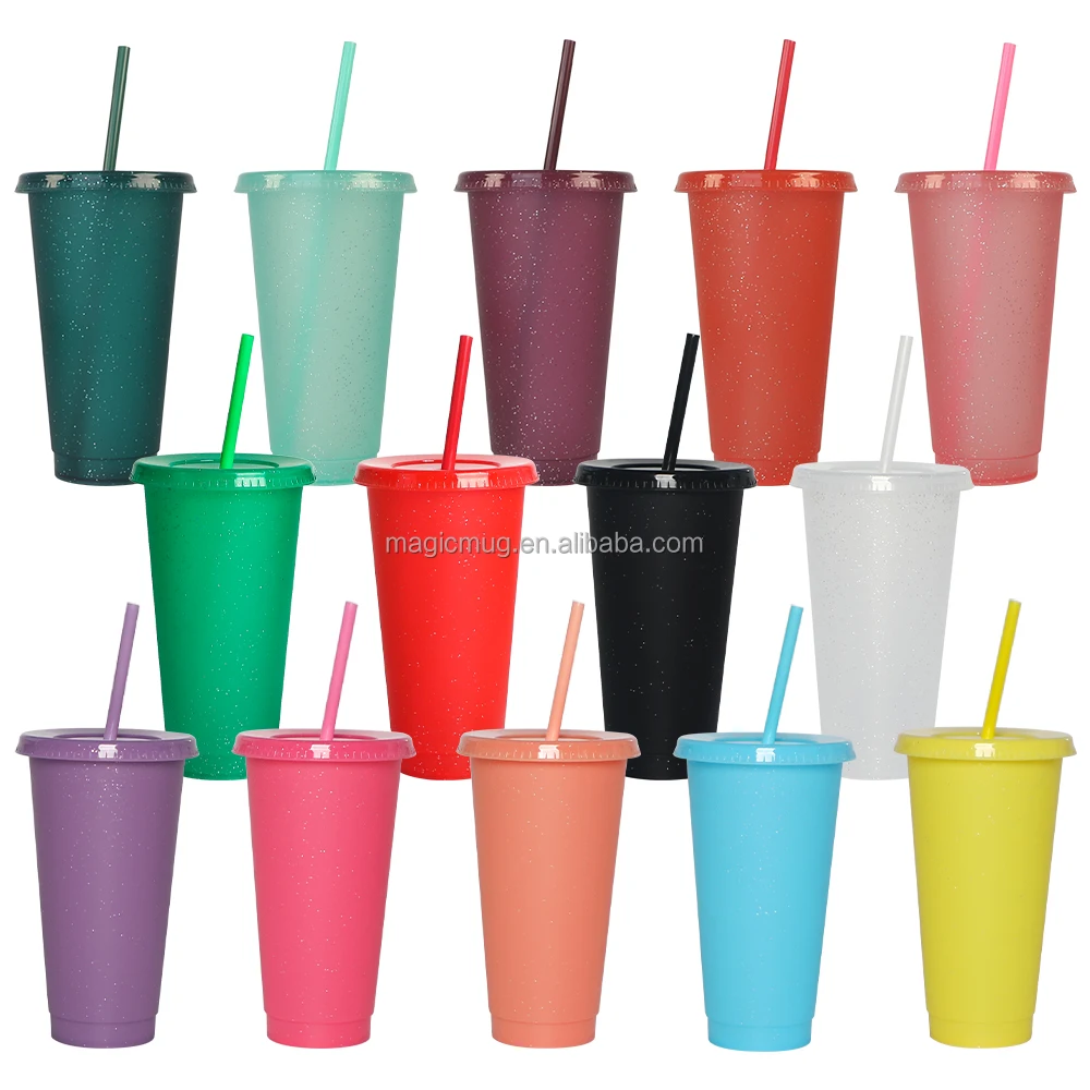 Reusable 24OZ Frosted Cold Cup - Perfect for Back to School