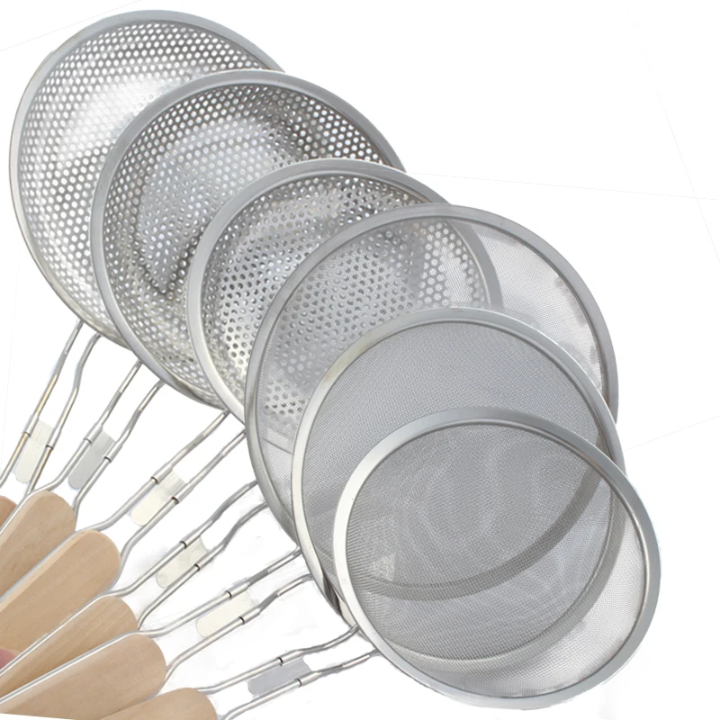 Durable Stainless Steel Strainer Spoon and Frying spoon with Wooden ...