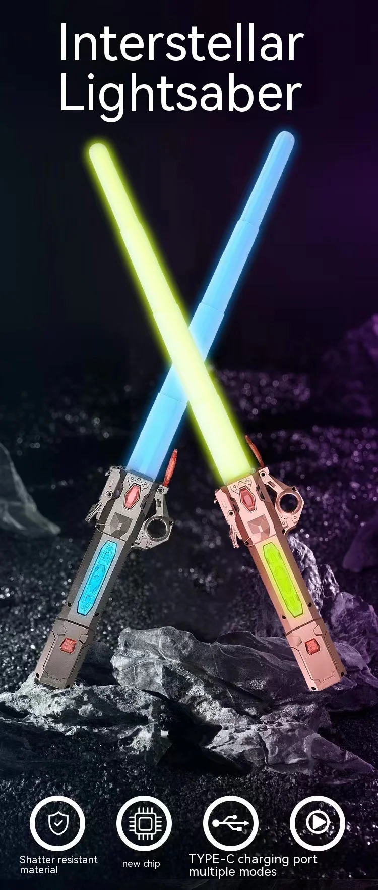 Luminous Telescopic Flash Sword Color Changing Toys Handshake Laser Color Changing Sword - Buy ...