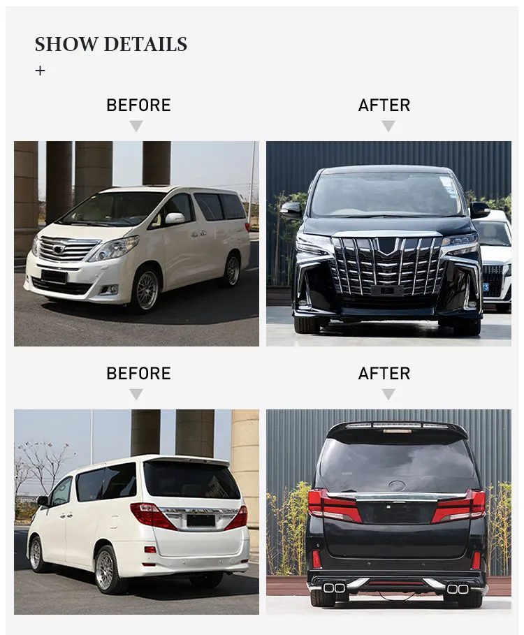 GBT Popular Convert Kit Alphard Anh20 to Anh35 Model Upgrade Body Kit ...