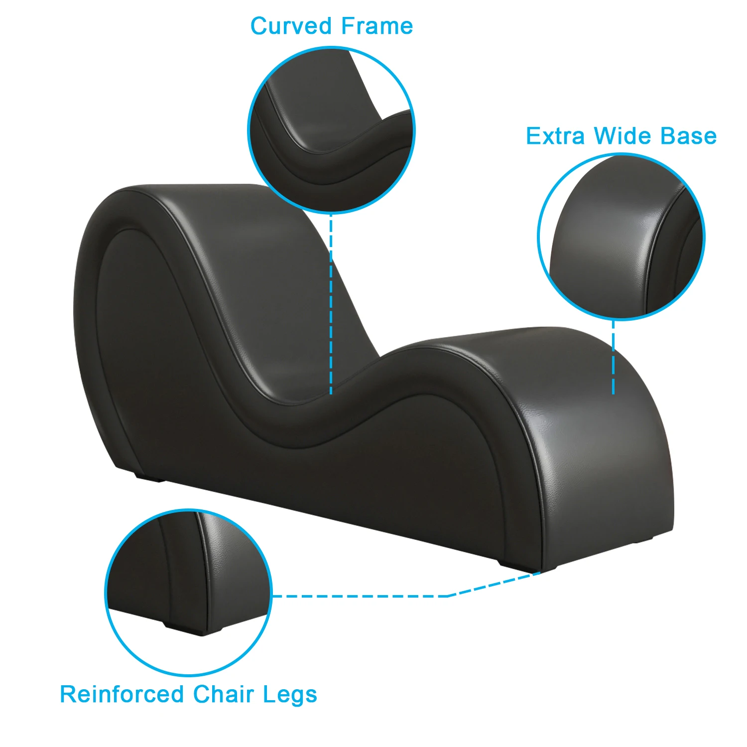 Hot Selling Pu Leather S Shape Relaxing Leisure Sleeping Living Room