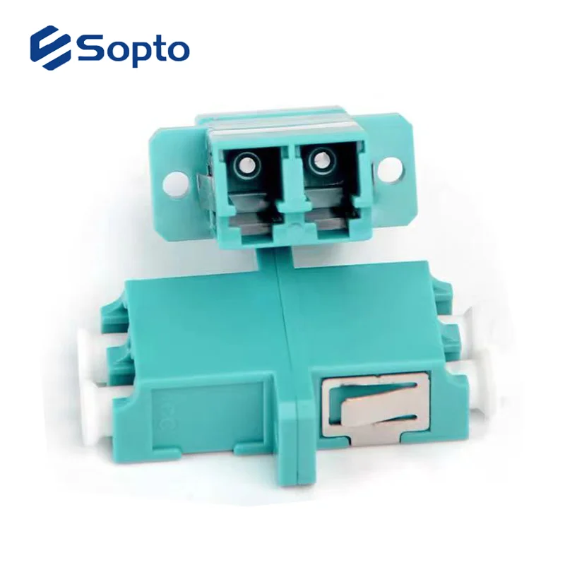 Sopto Fiber Optic Adapter Duplex Lc To Lc Female Om3 Apc Upc With Ears ...