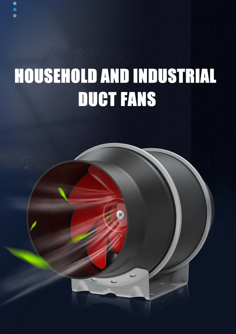 4 6 8 Inch Caliber Duct Fan Plastic Inline Exhaust Fan Silent air Fan ...