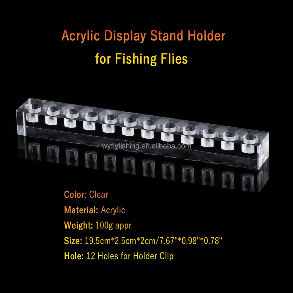 Clear Acrylic Display Stand Holder for Fishing Fly Display